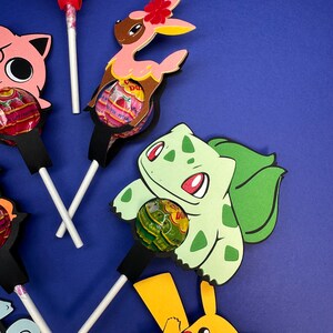 Lollipop Holder SVG Bundle for Cricut- Pikachu, Charmander, Bulbasaur ...