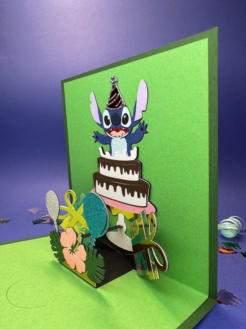 Birthday Stitch Pop-up Card SVG for Cricut - Etsy