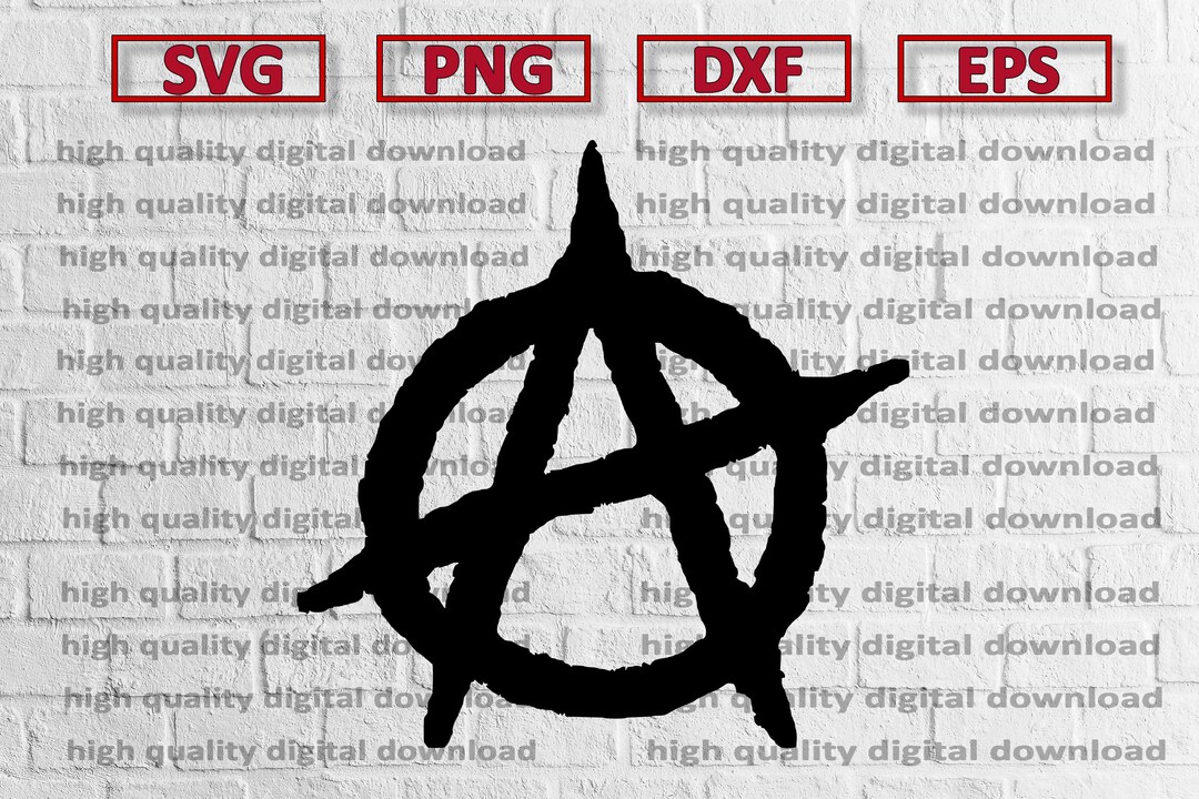Anarchy Symbol SVG/DXF/PNG Instant Digital Download for - Etsy