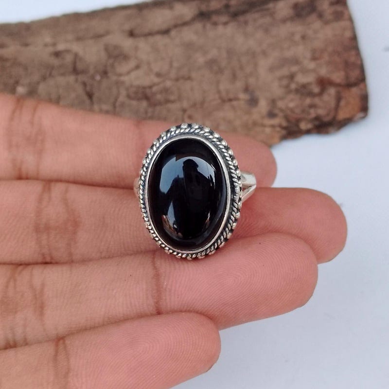 Black Onyx Rings - Etsy