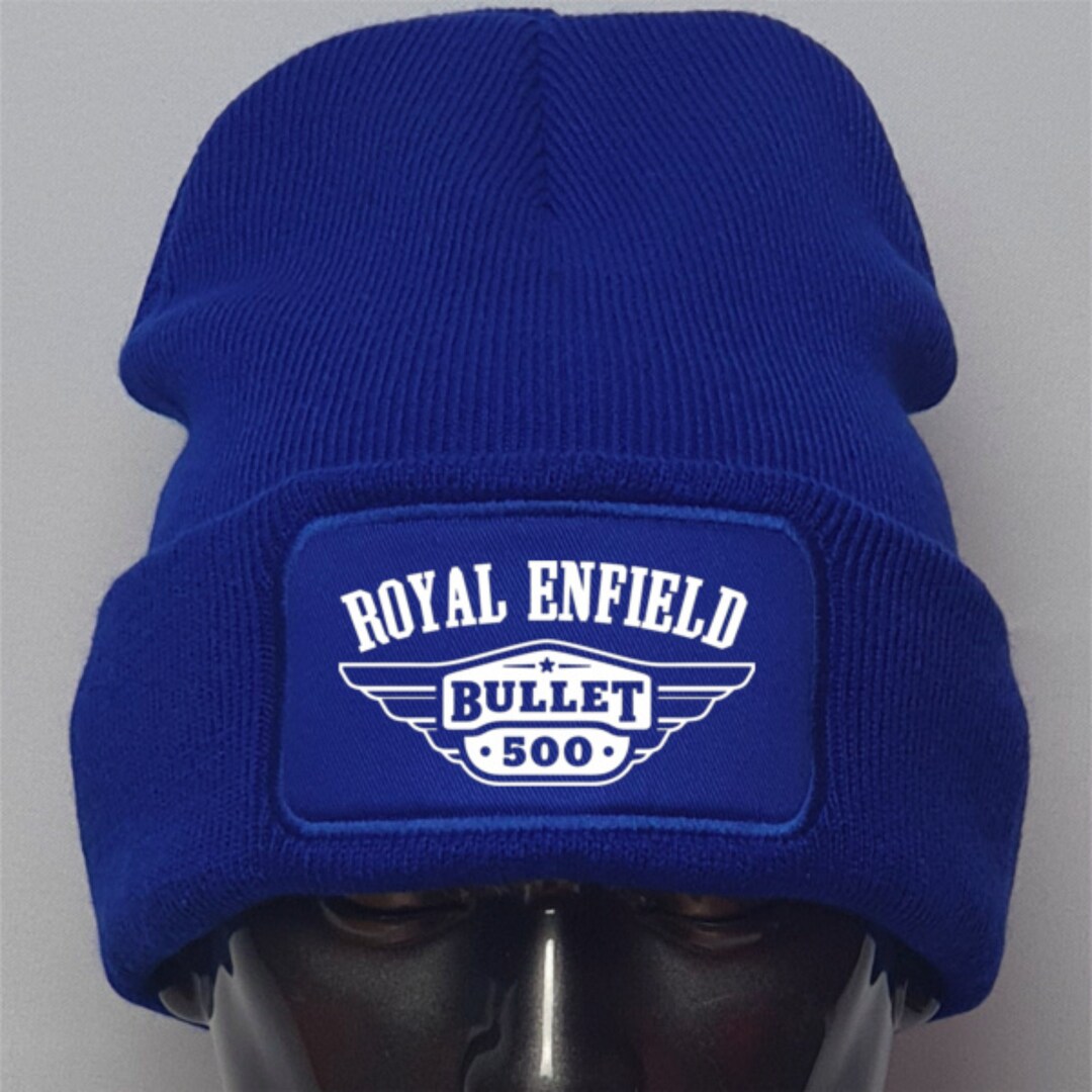 Retro Vintage Royal Enfield Bullet 500 Motorcycles Biker Premium Beanie ...