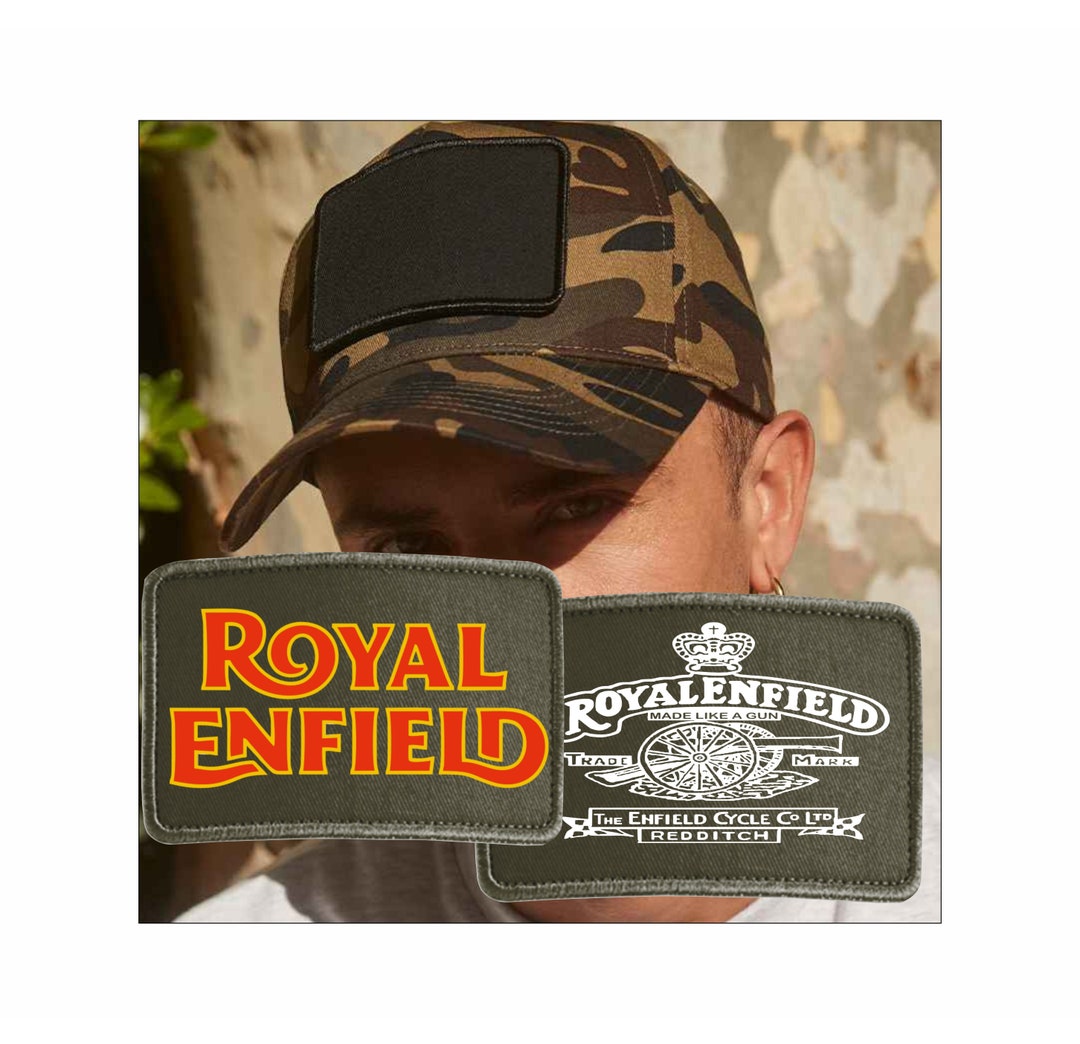 Retro Royal Enfield Motorcycles Interchangeable Patch Baseball Cap Two ...