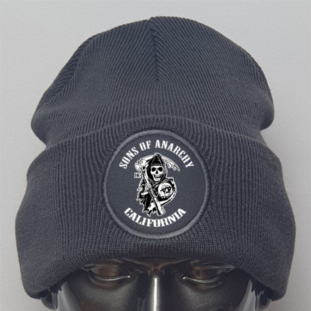 USA TV Film Sons of Anarchy Motorcycle Club Logo Biker Premium Beanie ...