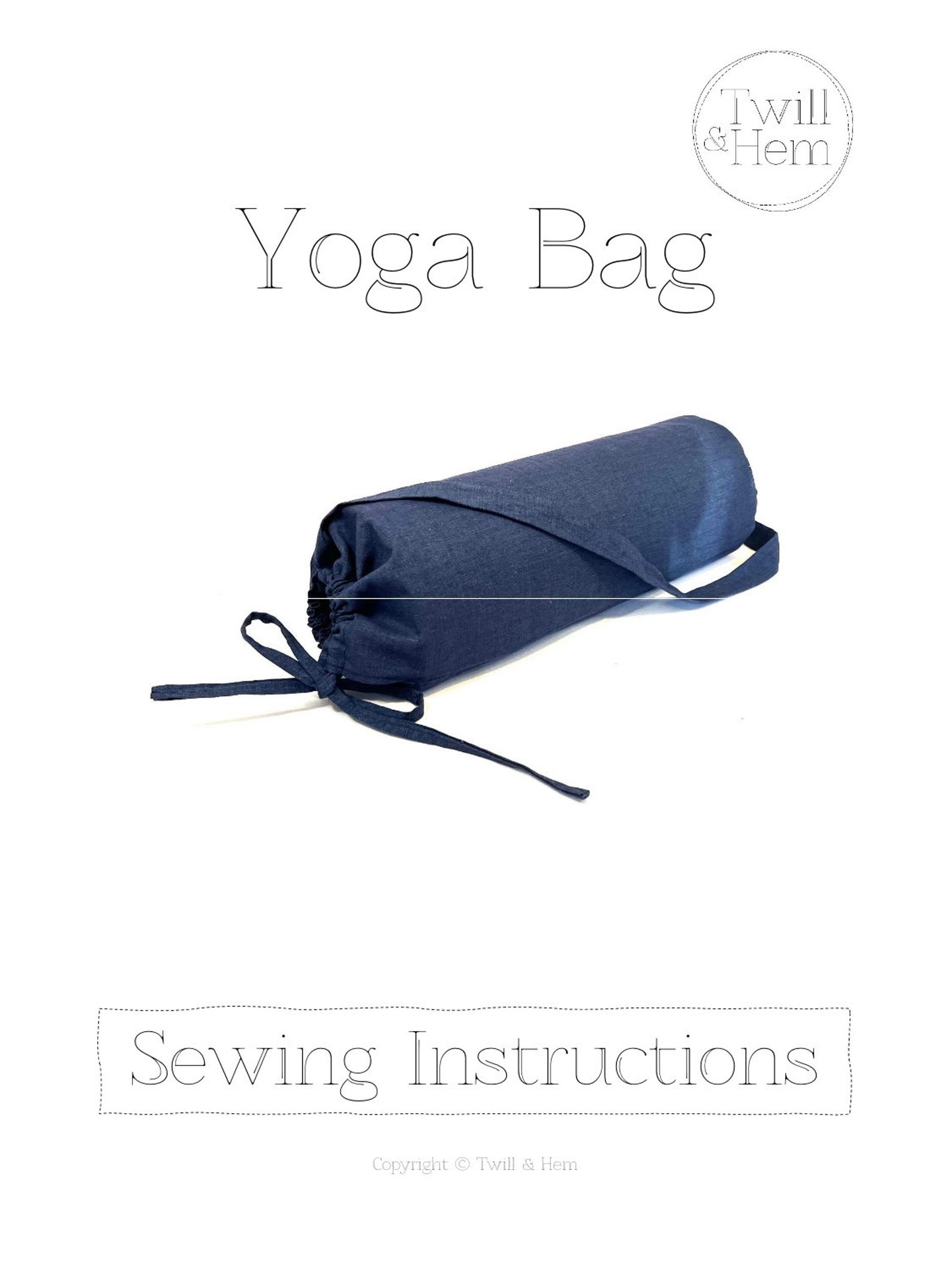 Yoga Mat Bag Sewing Pattern , Instant Download Yoga Bag Sewing Tutorial ...