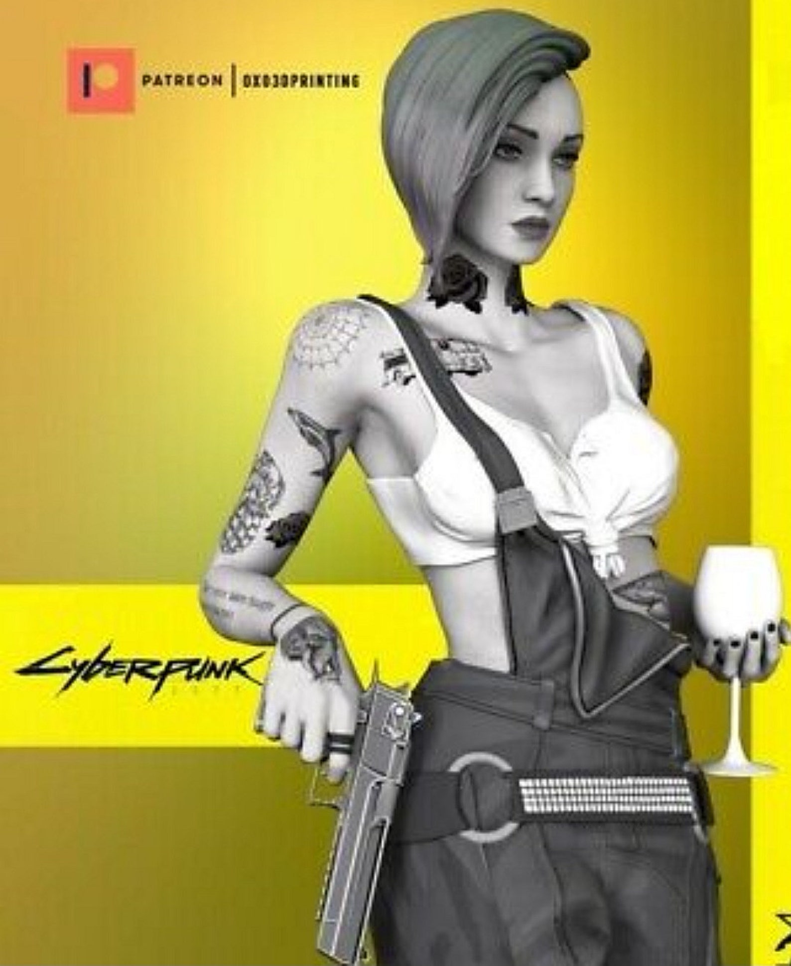 Judy Alvarez Cyberpunk 2077 3d Printed Figurine 9cm Tall Etsy
