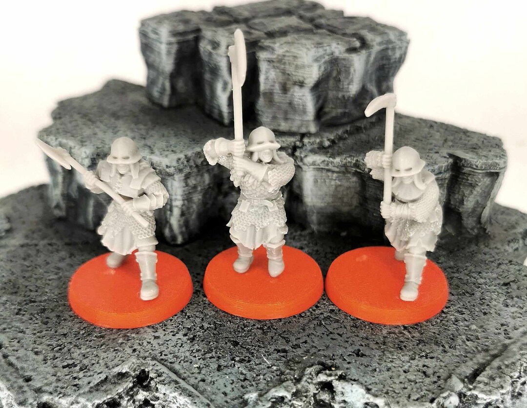 3 Models of Orcs With Two Handed Weapons. MESBG. 3D Printed, Abs Like ...