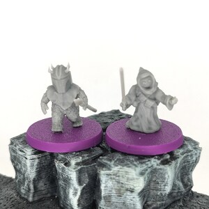 Mando Ewok and Jawa Jedi/sith With Bases. 3d Printed, Resin Abs Like UV ...