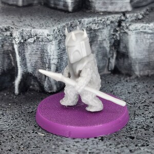 Mando Ewok and Jawa Jedi/sith With Bases. 3d Printed, Resin Abs Like UV ...
