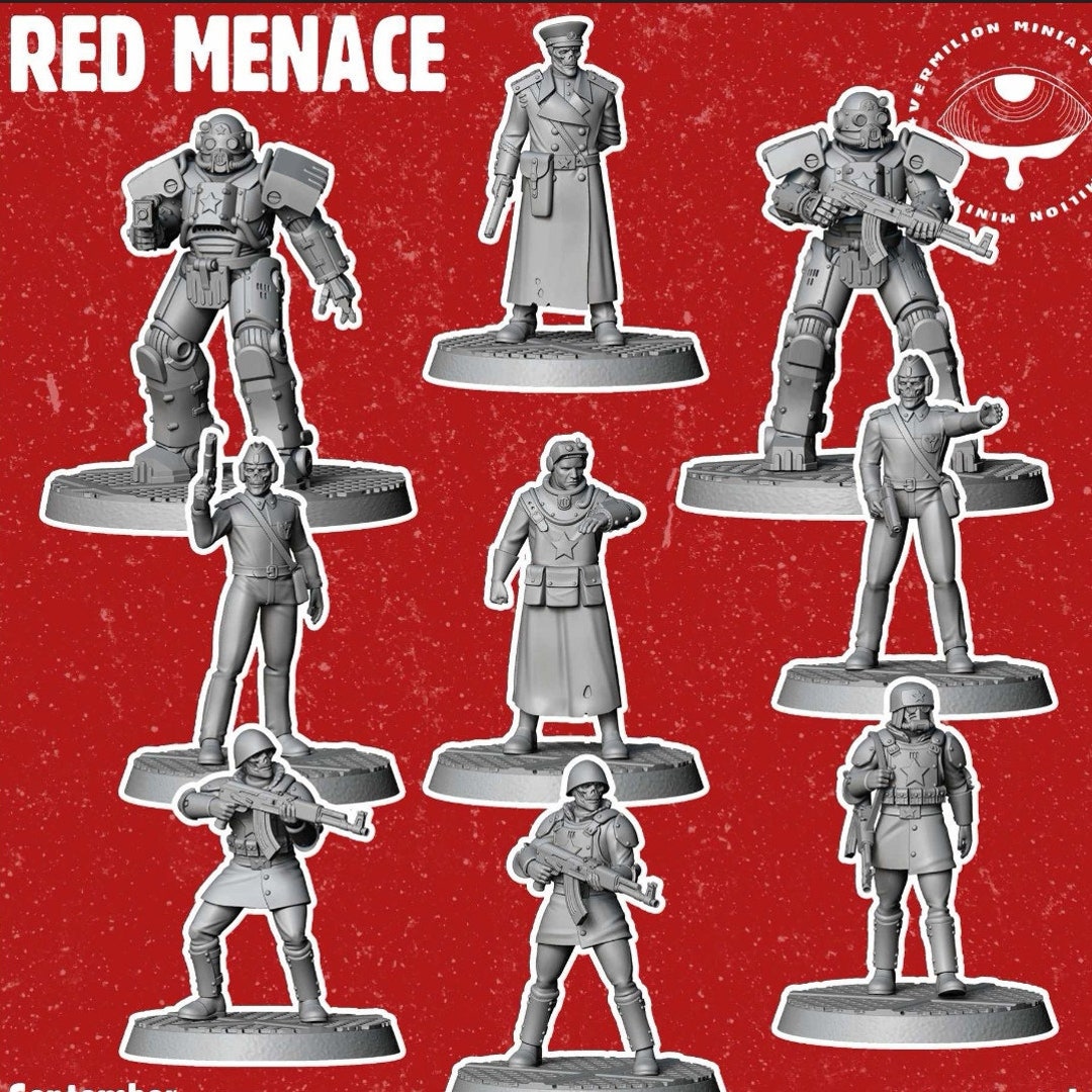 Red Menace by Vermilion Miniatures. 3D Printed Abs Like Resin, UV. Top ...