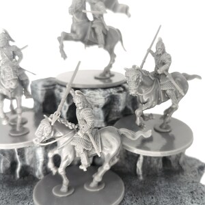 4 Riders of the Mark, Rohan Riders Mounted. Set of 4 Models in Total ...