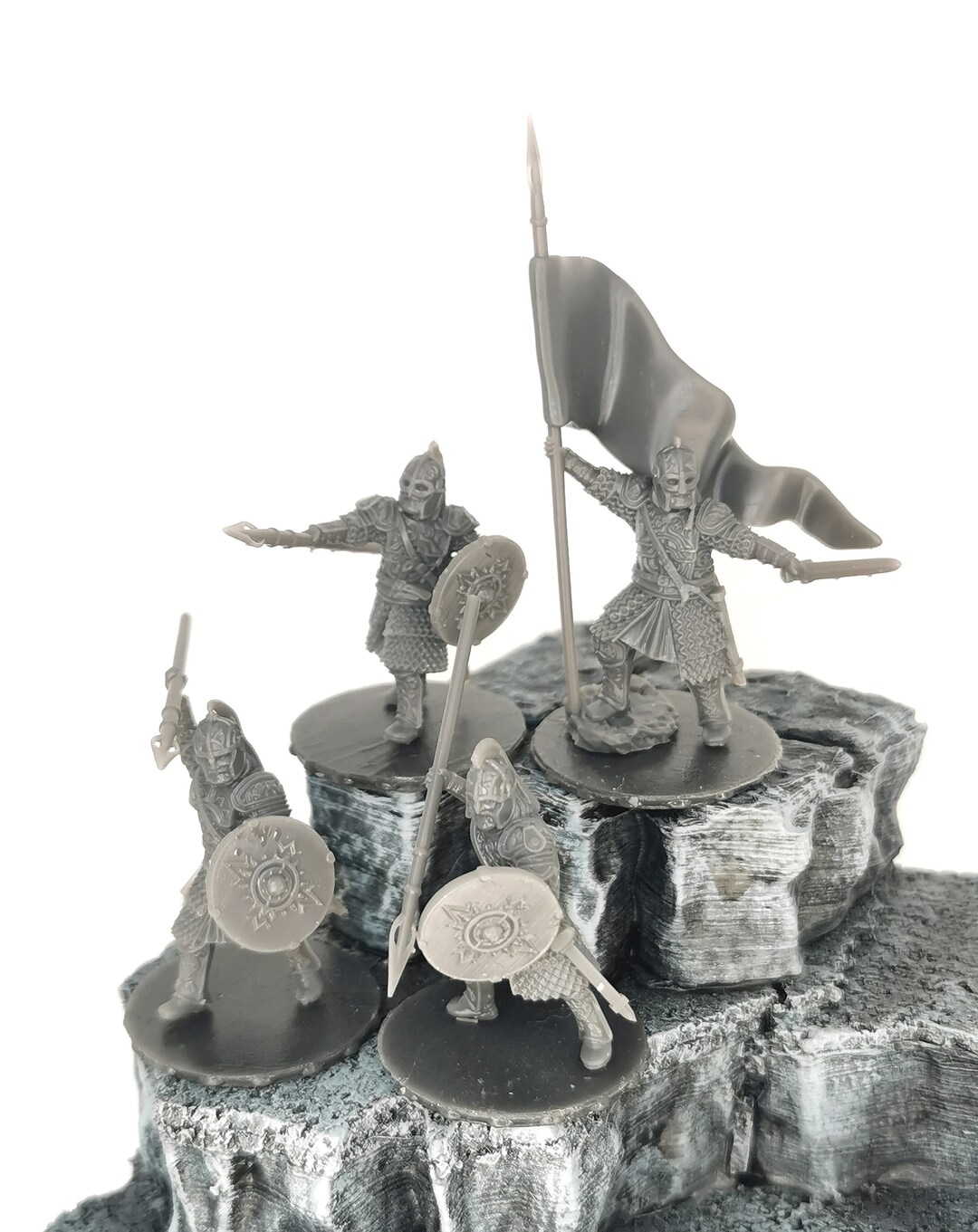 4 Riders of the Mark, Rohan Warriors on Foot. Set of 4 Models. MESBG ...