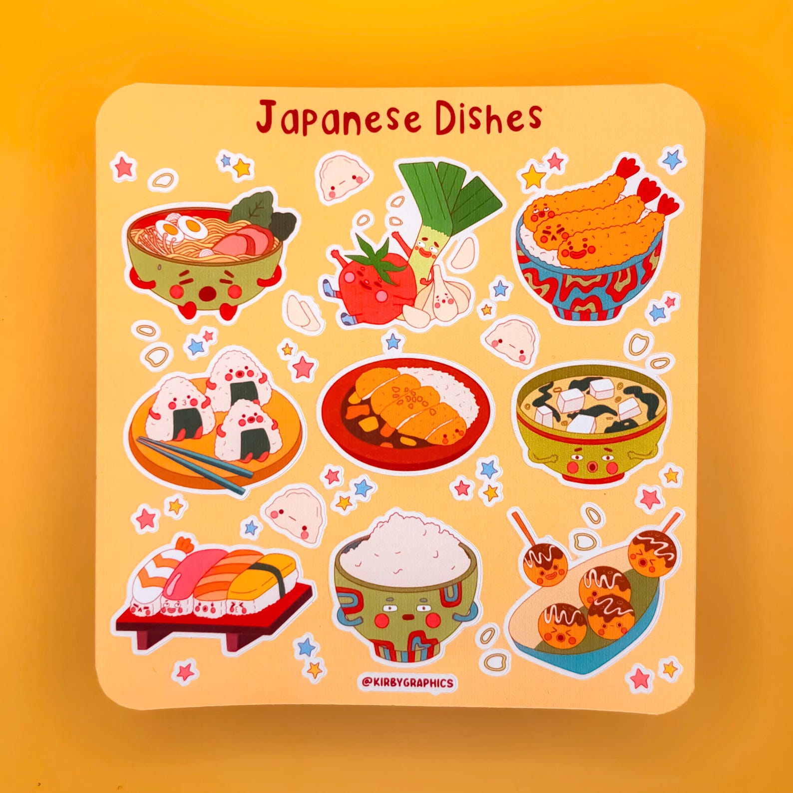 Japanese Food Dishes Sticker Sheet - Etsy