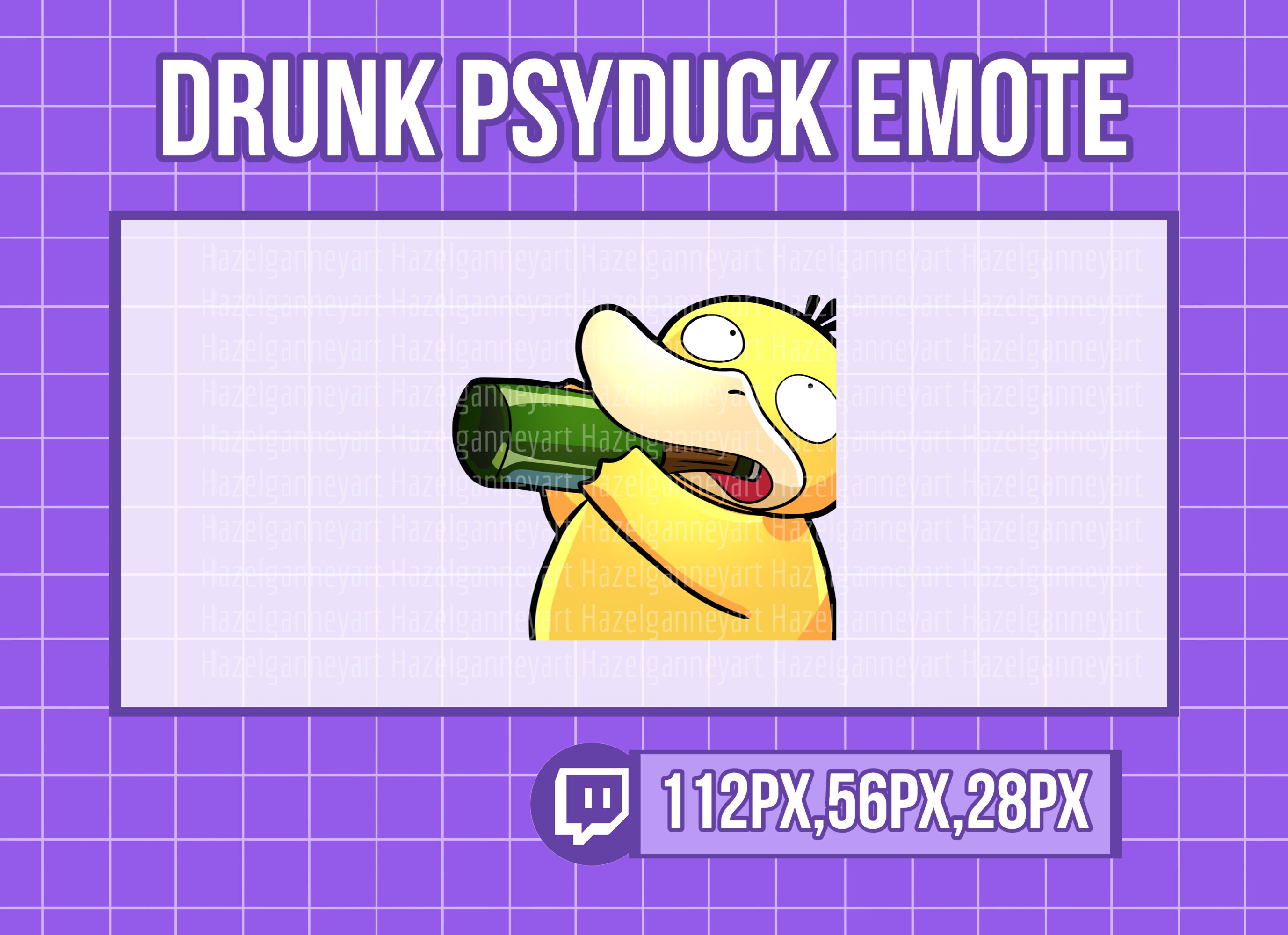 Drunk Psyduck Pokémon Emote for Twitch Streaming - Etsy