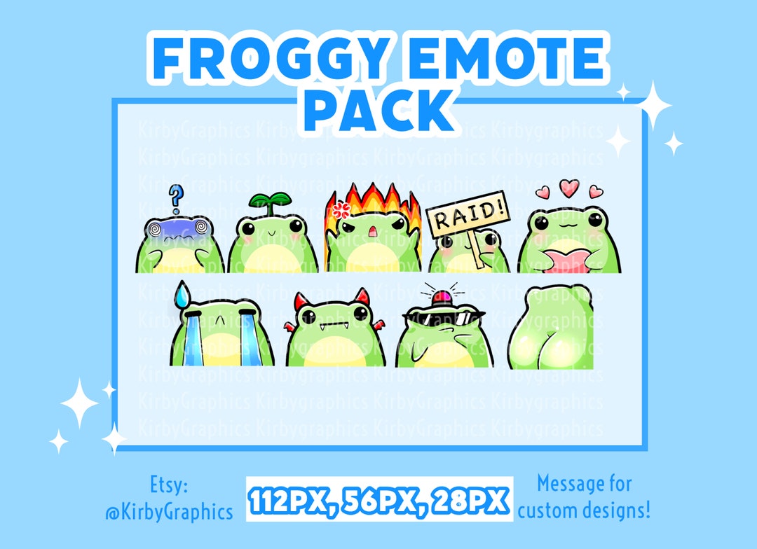 Froggy Emote Pack for Twitch Streaming - Etsy