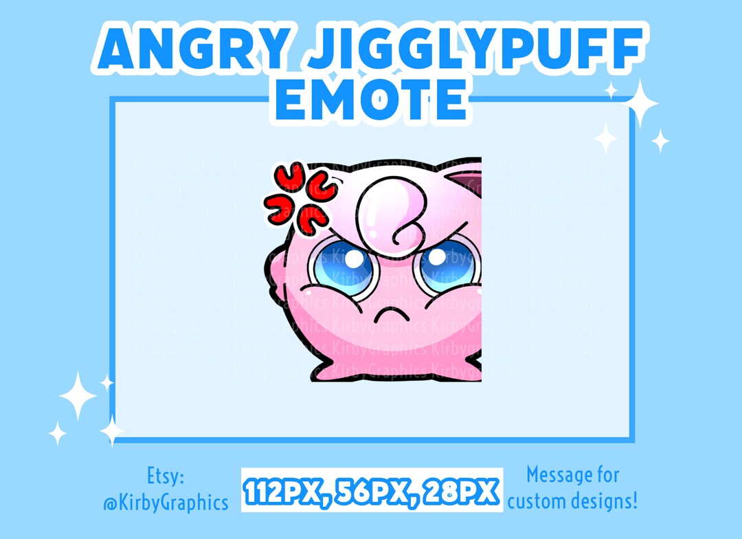 Angry Jigglypuff Pokemon Emote for Twitch Streaming - Etsy Canada