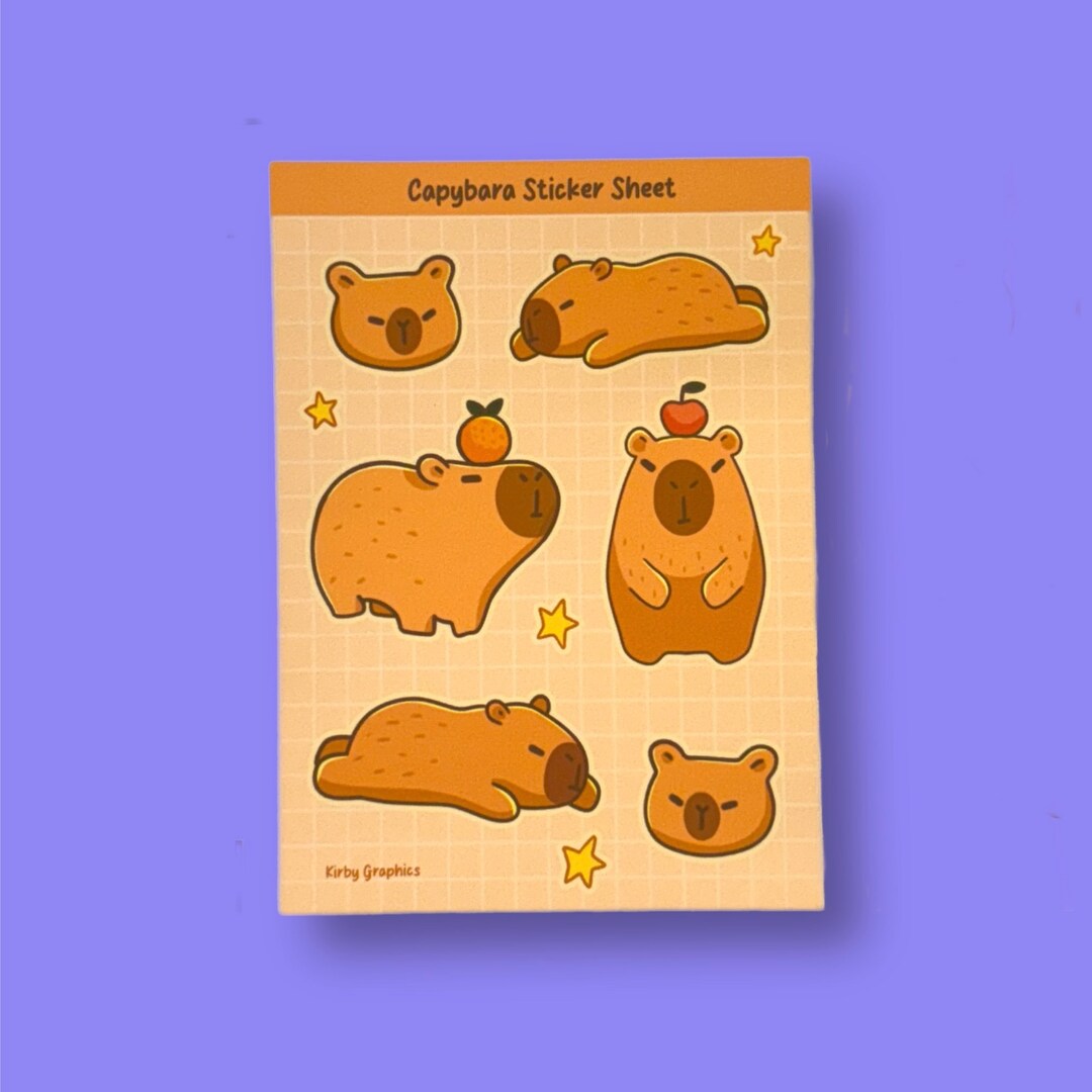 Capybara Mini Kawaii Cute Planner Stickers Stationary - Etsy
