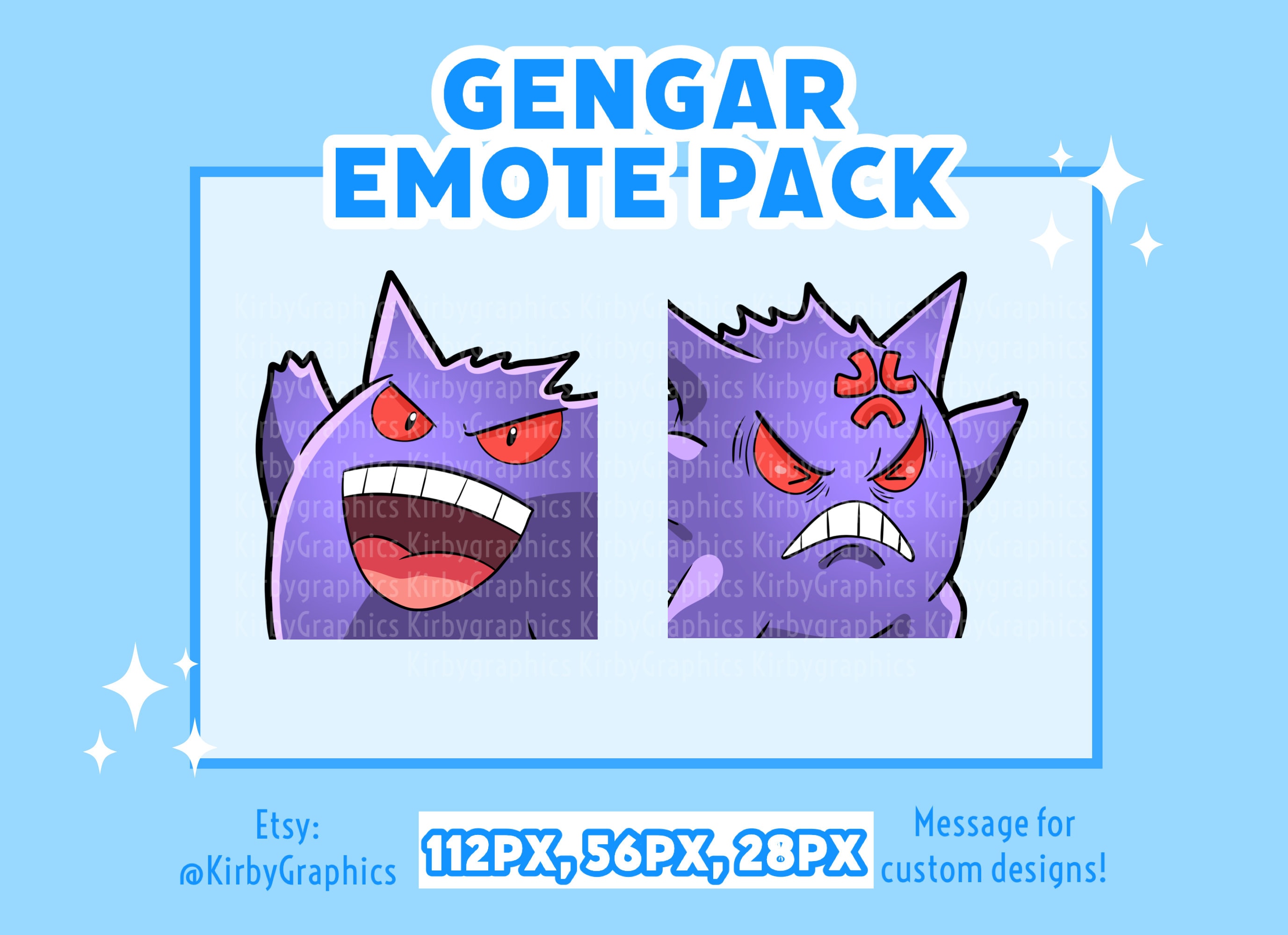 Gengar Emote Pack for Twitch Streaming - Etsy