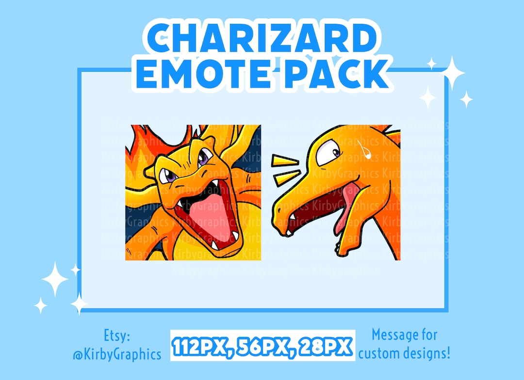 Charizard Pokemon Emote Pack for Twitch Streaming - Etsy Australia