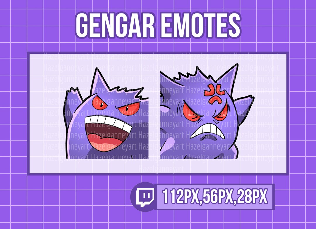Gengar Emote Pack for Twitch Streaming - Etsy Australia