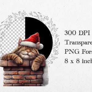 Quirky Christmas Cat Clipart Whimsical Funny Animals Silly Holiday Cat ...