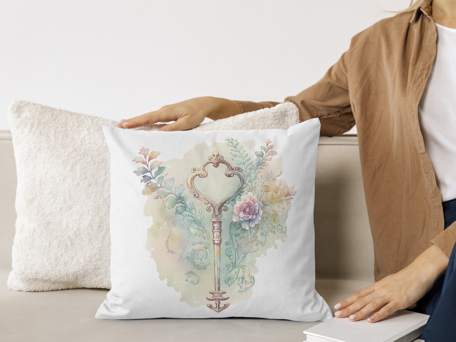 Watercolor Pastel Key Clipart, Fantasy Key PNG, Wedding Invitation ...