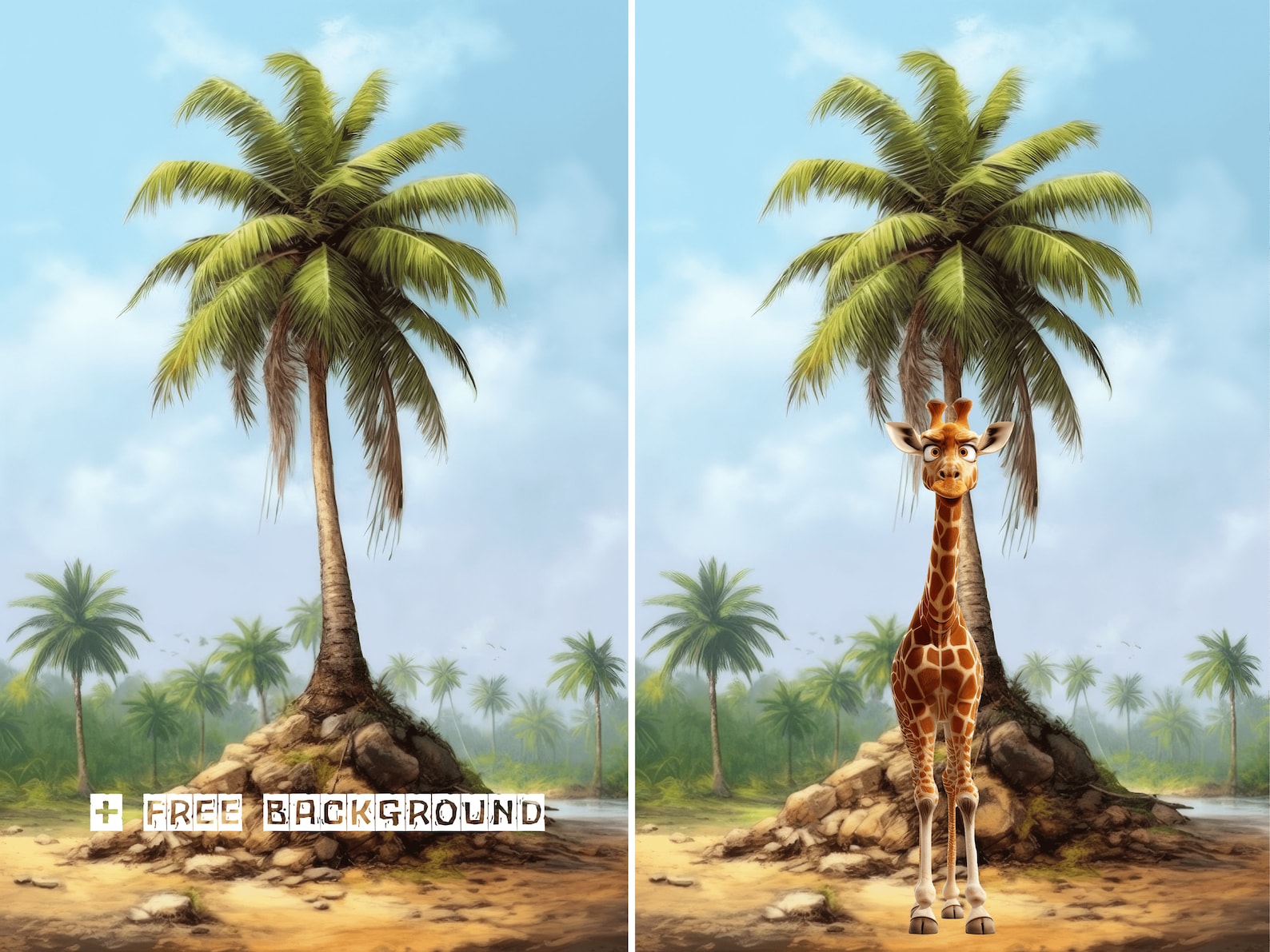 Funny Giraffe Clipart Bundle PNG Download, 300 DPI High Quality ...