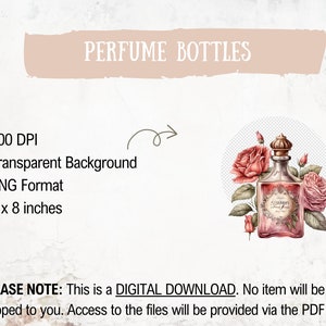 Watercolor Perfume Bottles Clipart Collection PNG, Fragrance Bottles ...