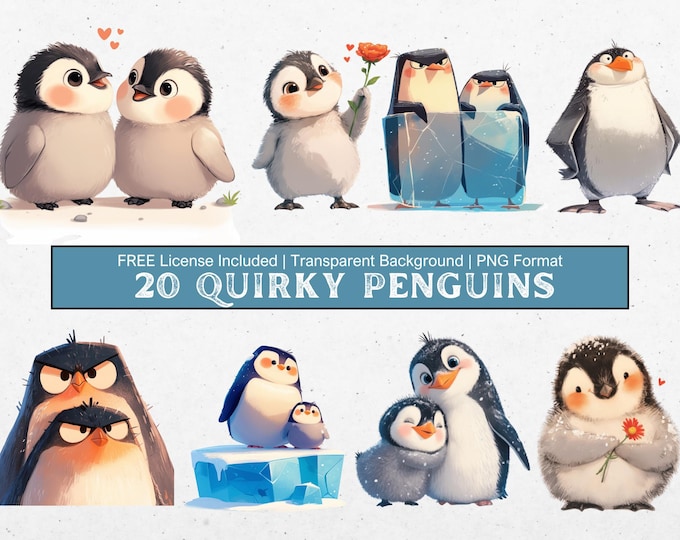 Penguin Clipart Festive Penguin PNG Arctic Animals Clipart Festive ...