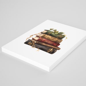 Watercolor Book Pile Clip Art | Pile of Books for Scrapbooking and ...