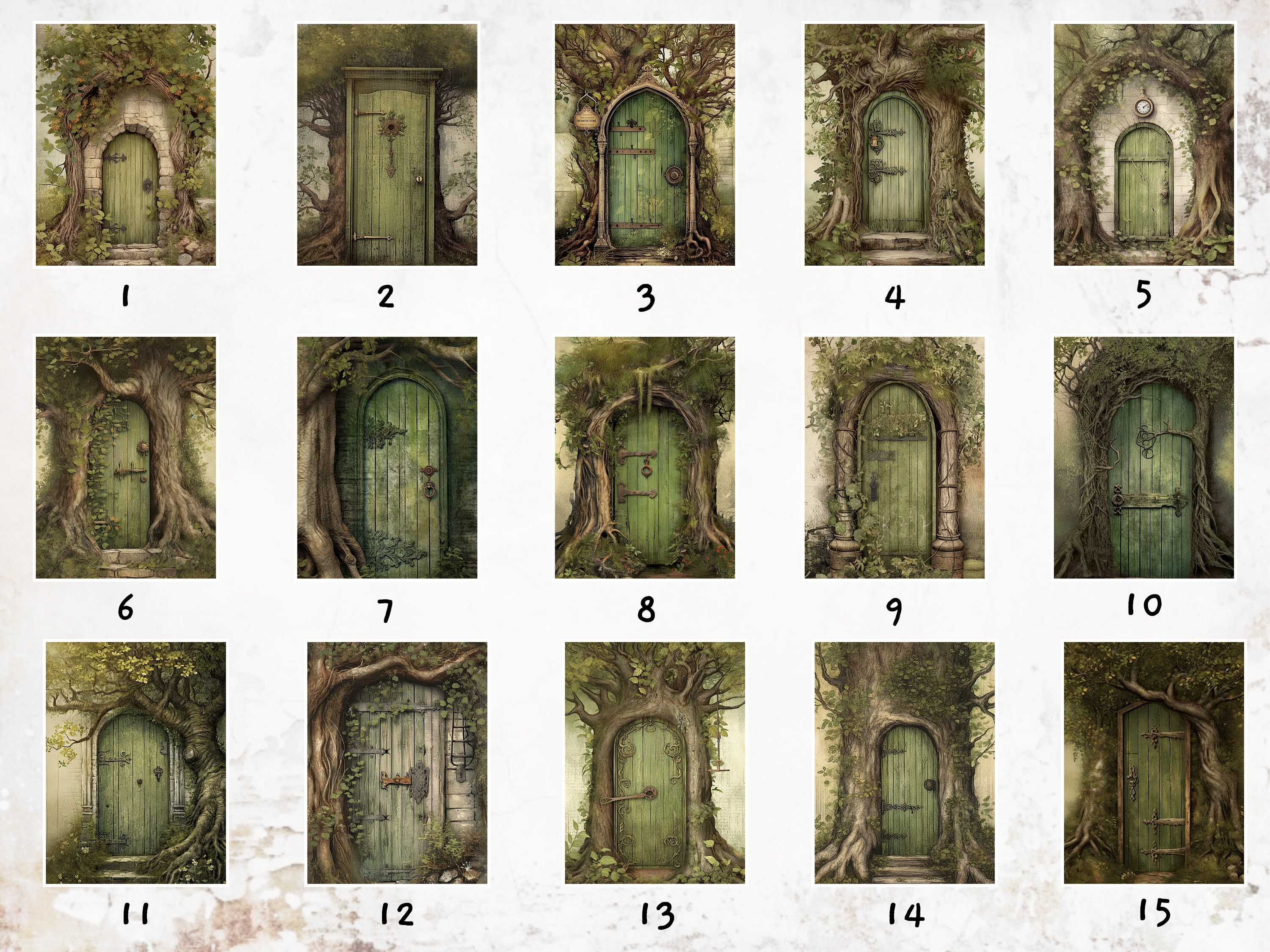 Forest Door Paper Bundle, Natured Themed Projects, Scrapbook and Junk ...