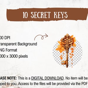 Watercolor Key Clipart, Fantasy Key, Wedding Invitation Graphics, Junk ...