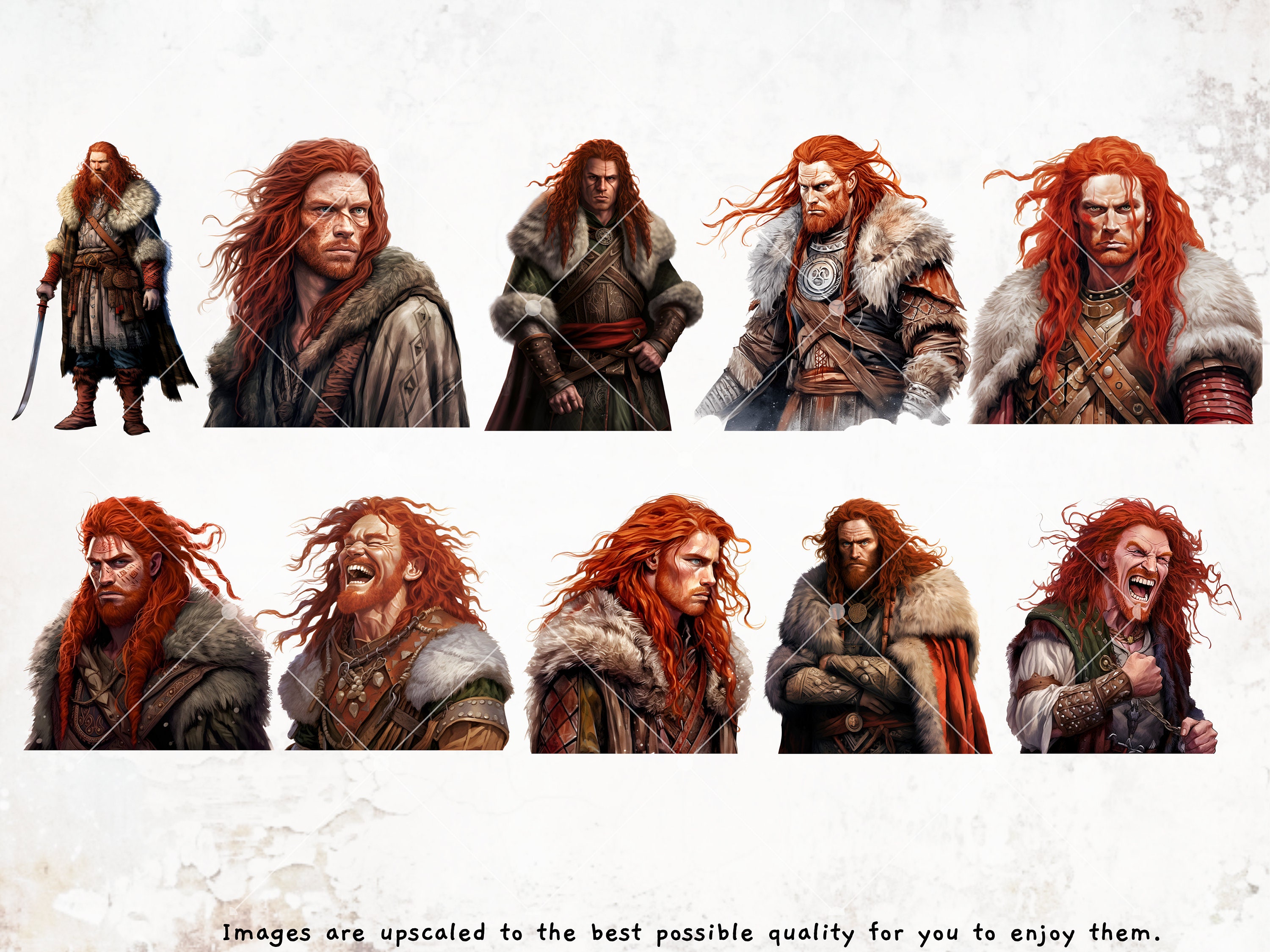 Celtic Hero Clipart Bundle, High Quality Graphics for Celtic Themed ...