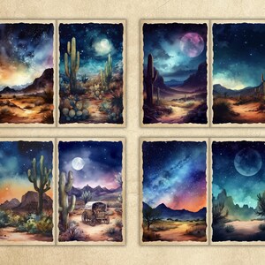 Printable Desert Night Paper Bundle Western Themed Projects for Junk ...