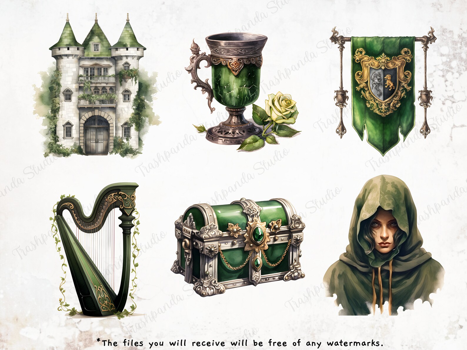 Medieval Watercolor Clipart Collection for Scrapbooking and Journaling ...