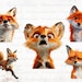 Fox Clipart Funny Expressions Quirky Comic Animal Graphics With ...