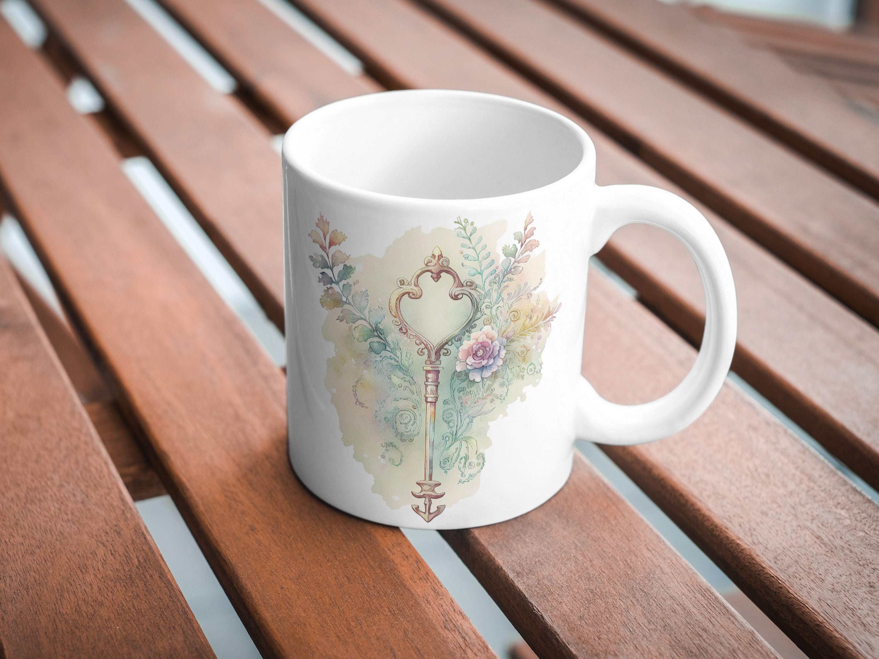 Watercolor Pastel Key Clipart, Fantasy Key PNG, Wedding Invitation ...