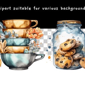 Baking Clipart Watercolor Bundle Printable Graphics Pastry Chef Journal ...