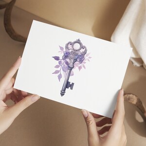 Purple Key Clipart: Watercolor Fantasy Keys (digital Download) - Etsy
