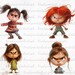 Grumpy Girl Clipart: Cartoon PNG Graphics (digital Download) - Etsy