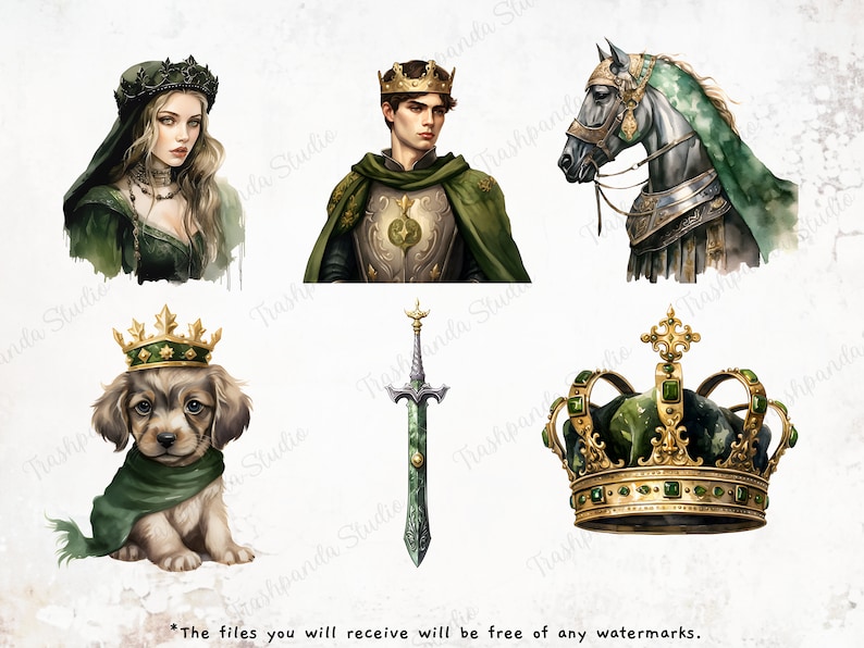 Medieval Watercolor Clipart Collection for Scrapbooking and Journaling ...