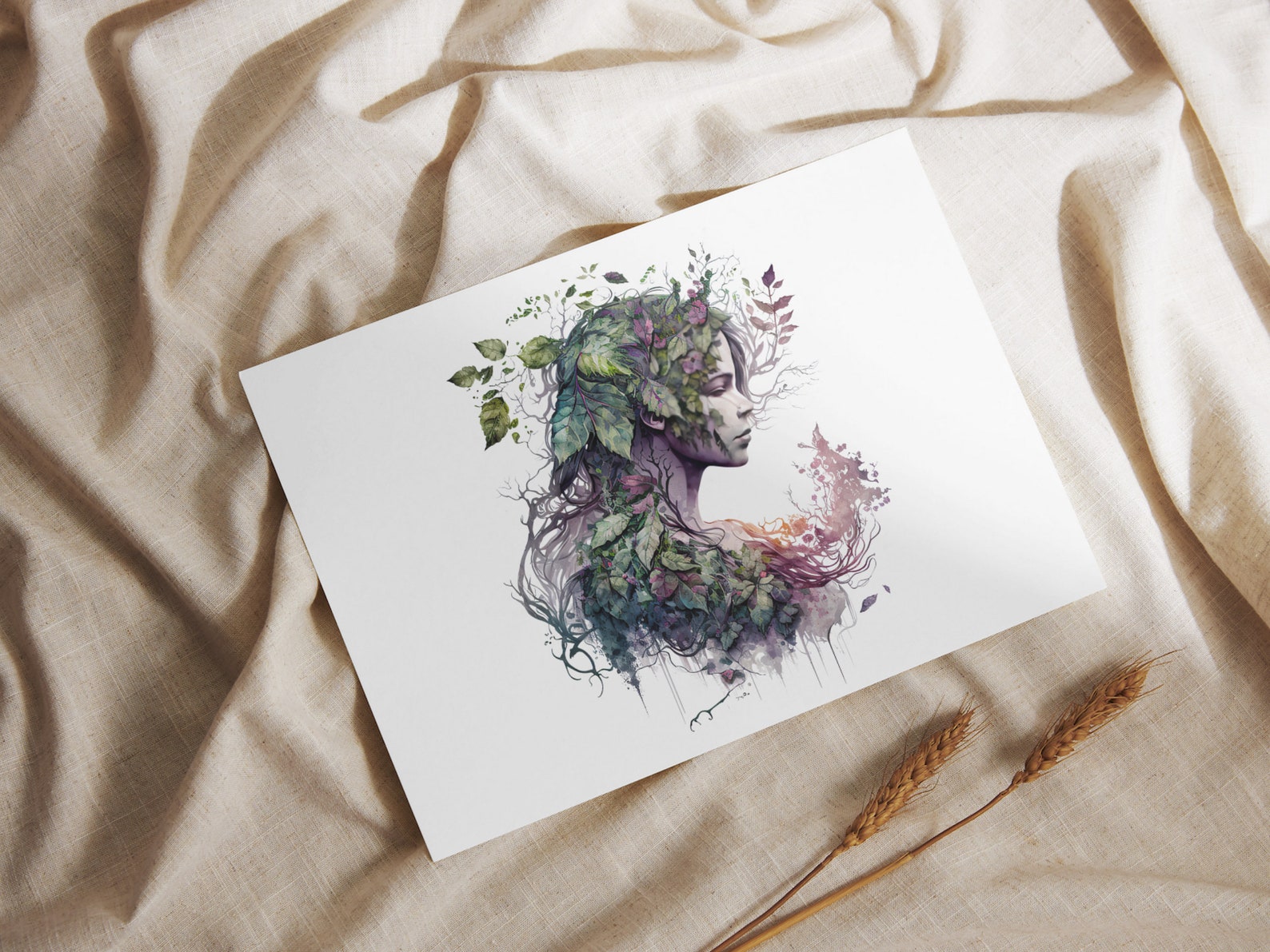 Enchanted Forest Woman Watercolor Clipart Bundle for Forest Themed ...