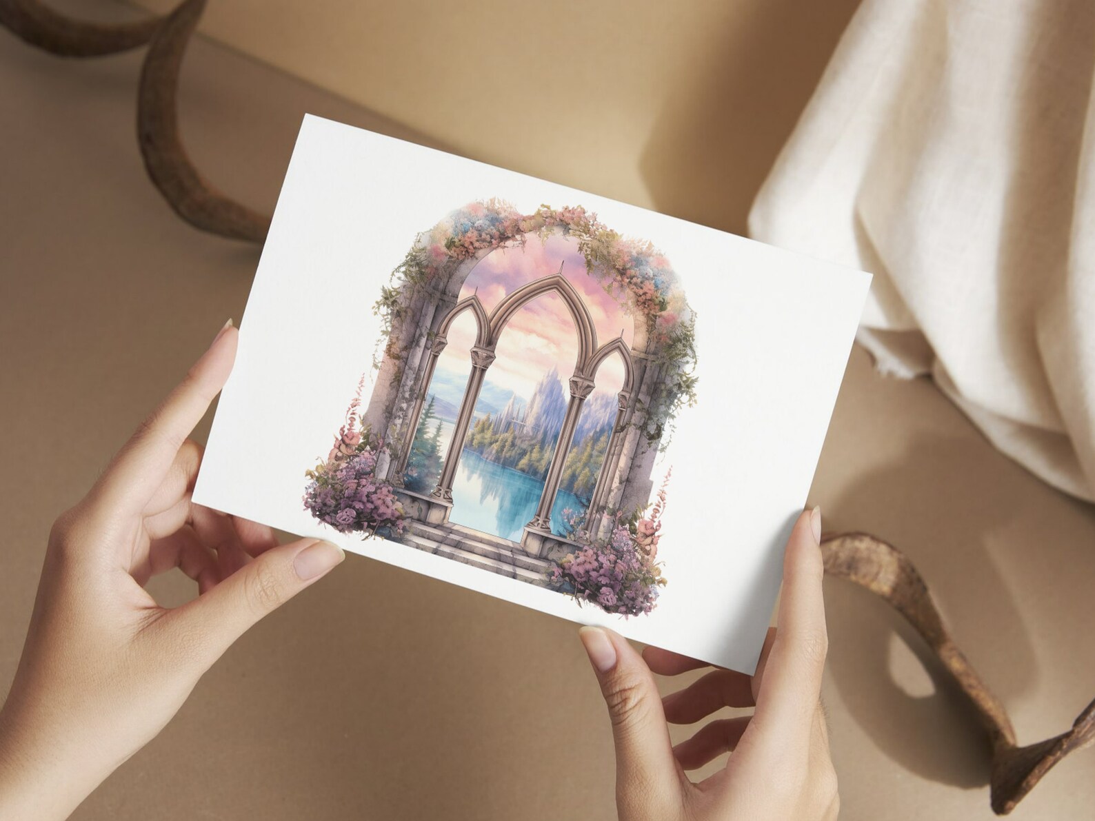 Fantasy Castle Window Watercolor Clipart, Whimsical Window, Fantasy ...