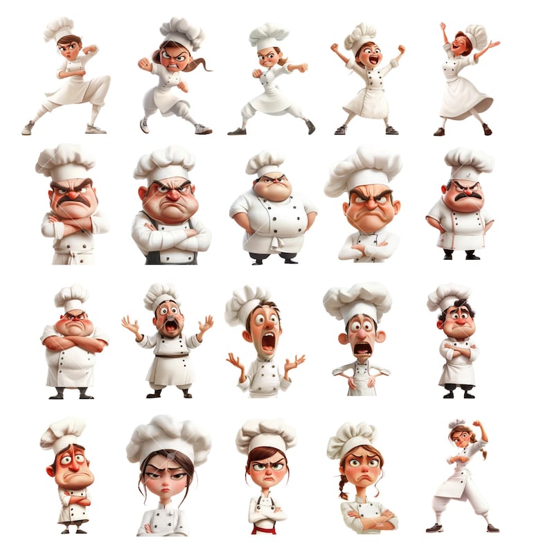 Quirky Chef Clipart Transparent PNG, Funny Kitchen Graphics, Hilarious ...