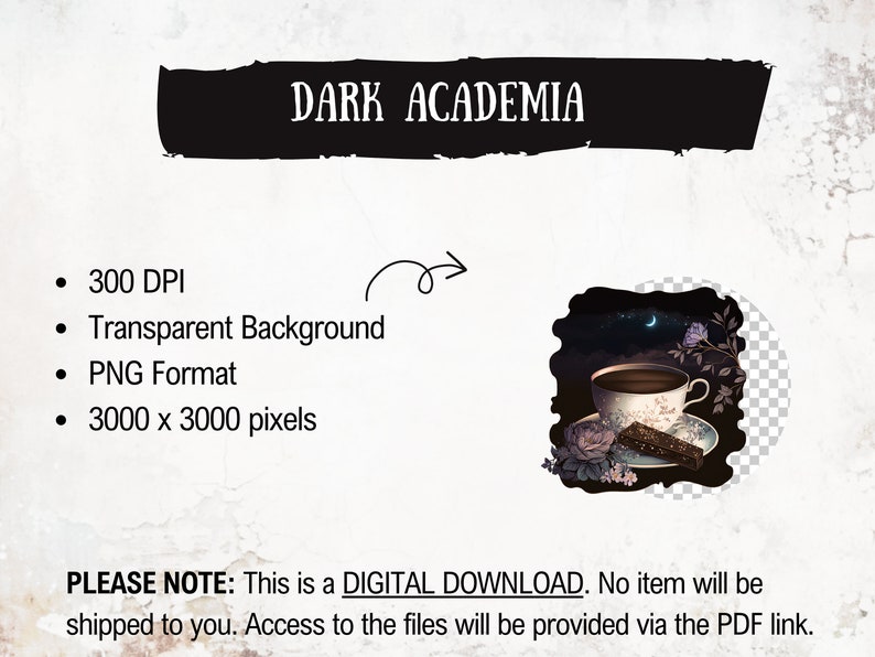 Dark Academia Watercolor Clipart, Bookish Elegance Graphics, Academic ...