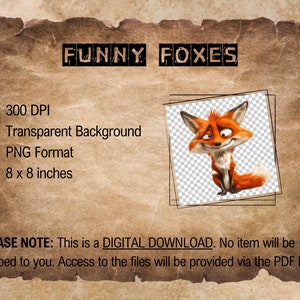 Quirky Fox Clipart Funny Transparent Graphics Hilarious Animal ...