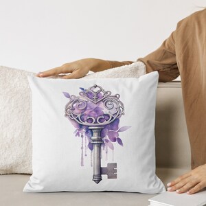 Purple Key Clipart: Watercolor Fantasy Keys (digital Download) - Etsy