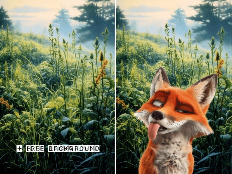 Quirky Fox Clipart Funny Transparent Graphics Hilarious Animal ...