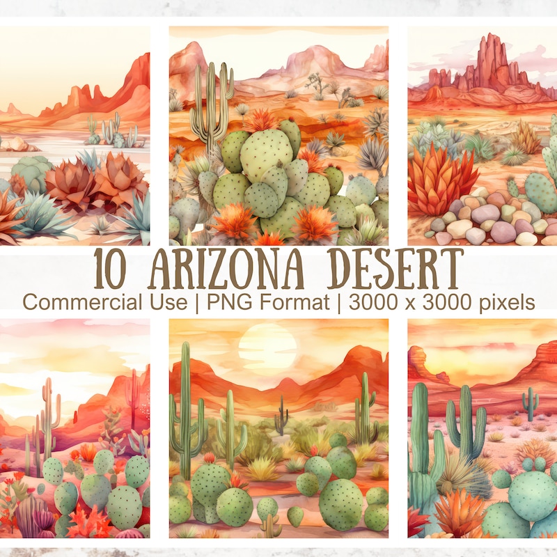 Desert Cactus Print - Etsy