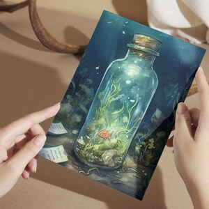 Underwater Printable Digital Paper, Under the Sea Whimsical Watercolor ...