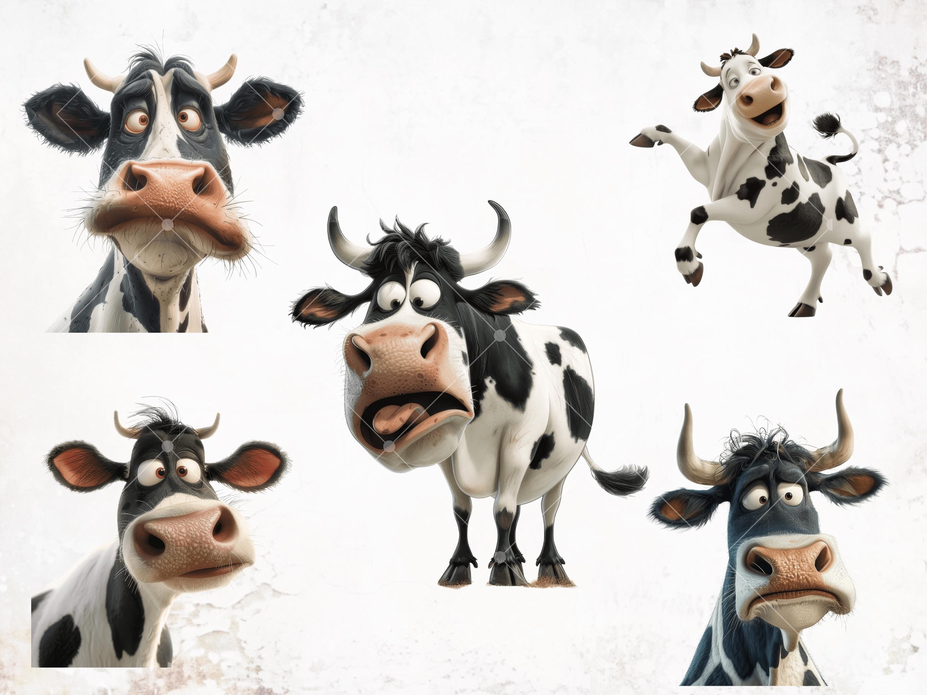 Cow Clipart Printable Collection Funny Cow Graphics Transparent ...